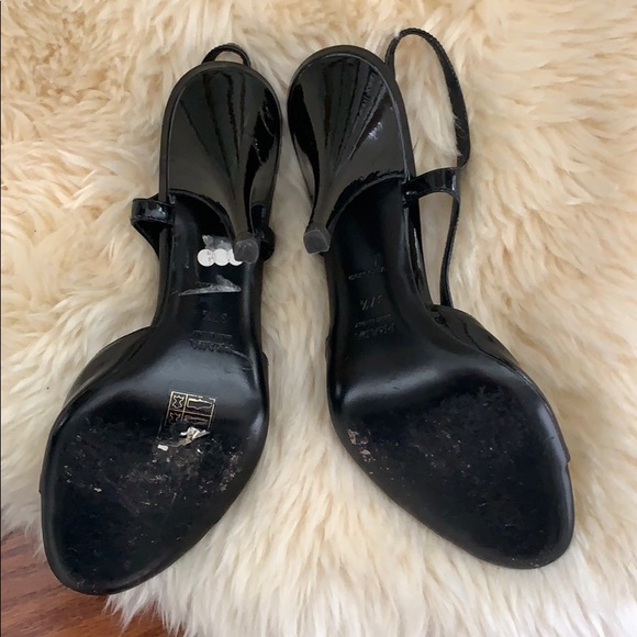 Prada | Shoes | Prada Black Strappy Black Heels Sandals Slingback ...